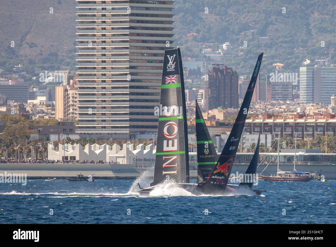 Barcelona, Spain - September 15, 2024: Sailing team Alinghi Red Bull ...