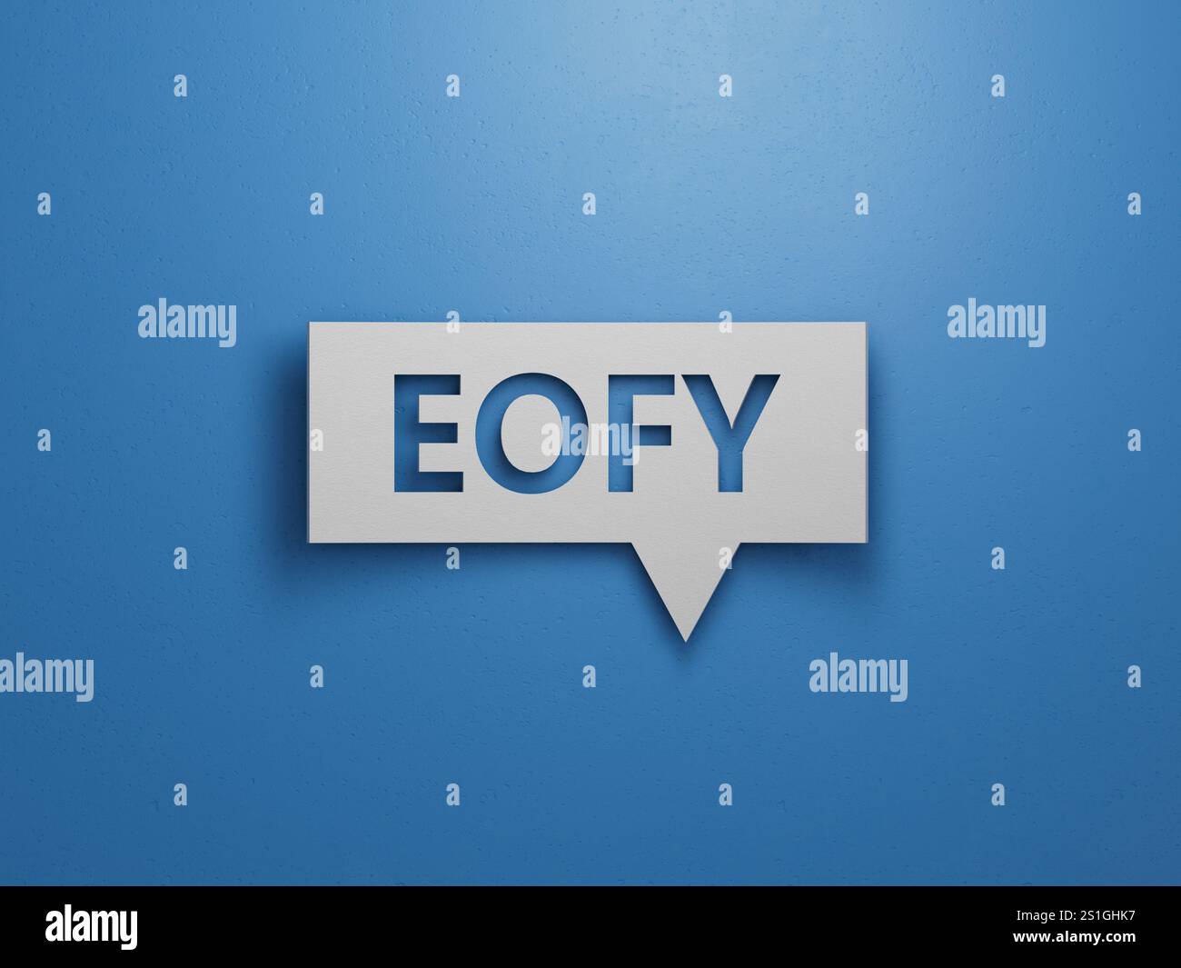 multi-colored Speech Bubble with the text EOFY.Minimalist Abstract ...