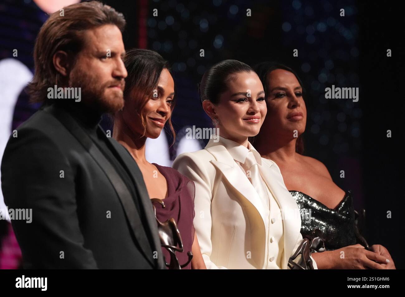 Edgar Ramierz, from left, Zoe Saldana, Selena Gomez, and Karla Sofia ...