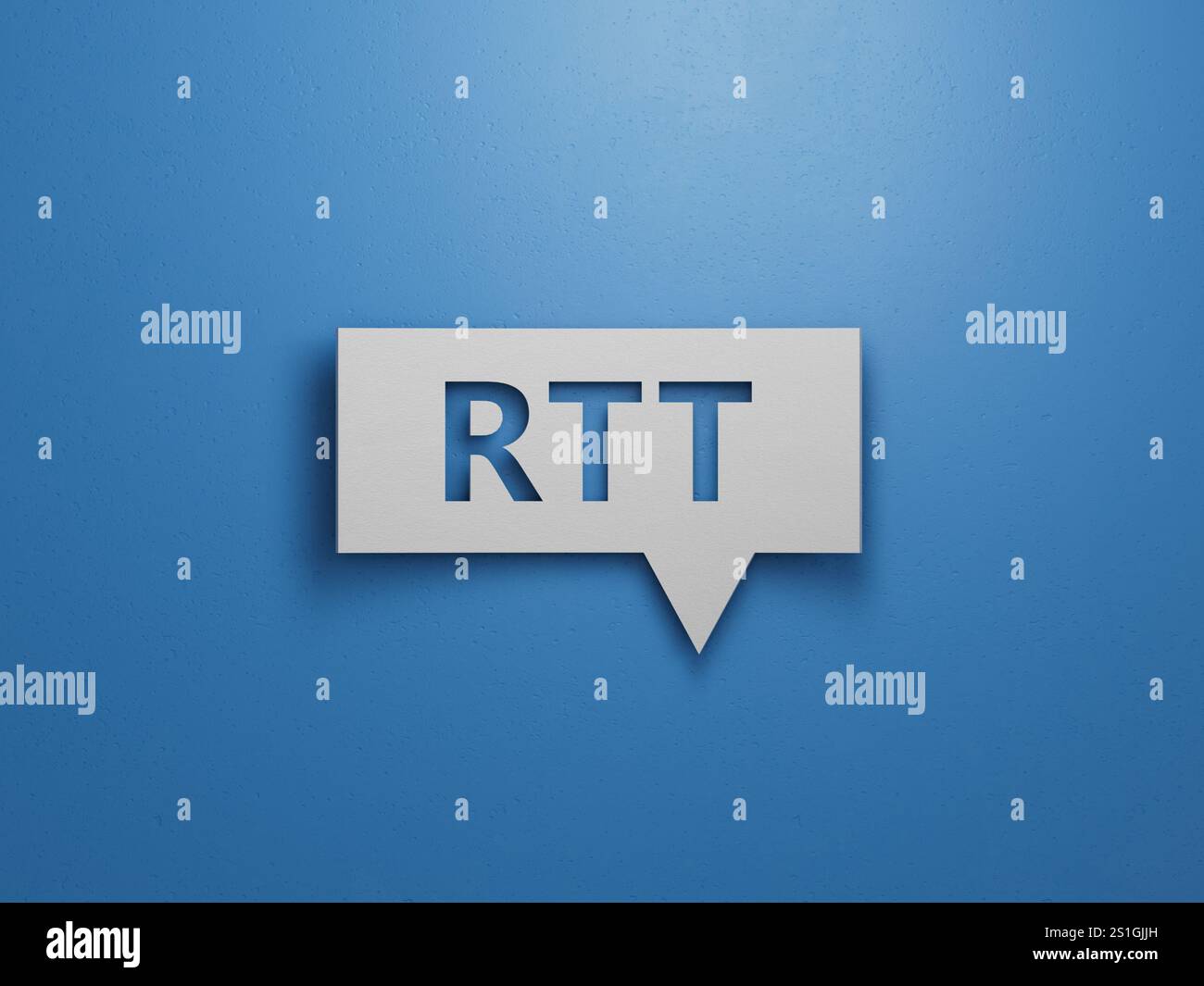 rtt sign on Speech Bubble and magnifier.Minimalist Abstract Design With ...