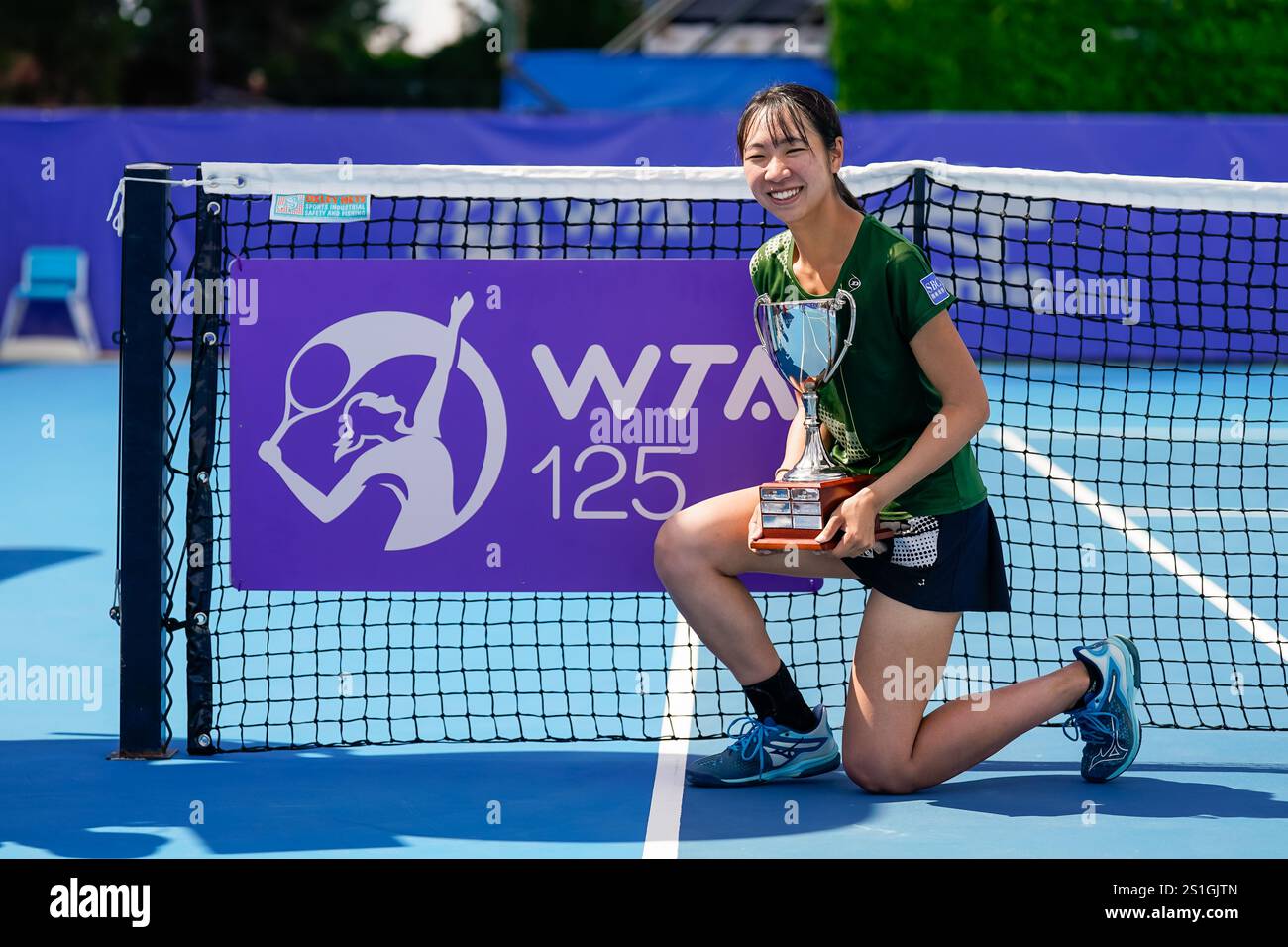 Canberra, Australia; 4th Jan 2025: Aoi Ito of Japan is pictured with her winner's trophy ...