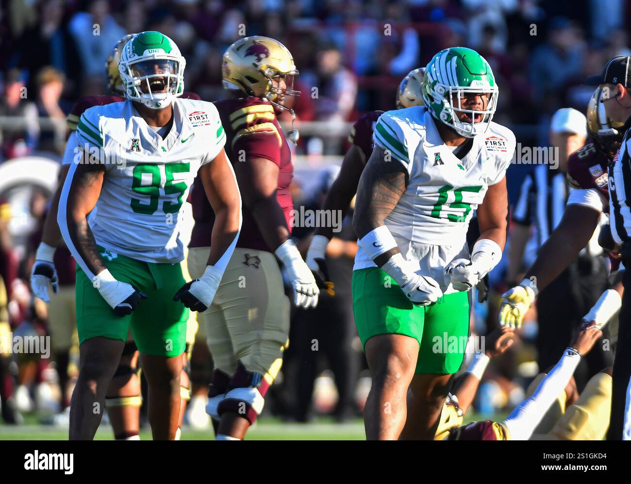 DALLAS, TX - January 03: North Texas Mean Green defensive lineman ...