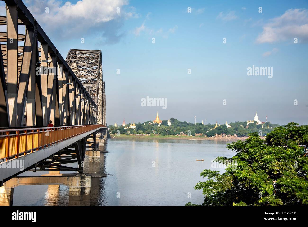 The Irrawaddy (Ayeyarwady) Bridge, also known locally as the Yadanabon ...