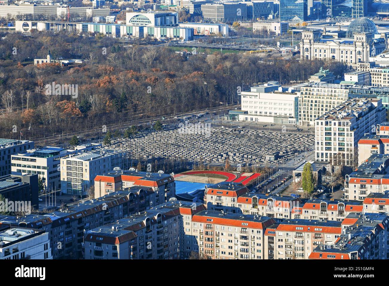 Luftaufnahme, Kanzleramt, Reichstag, Brandenburger Tor, Holocaust ...