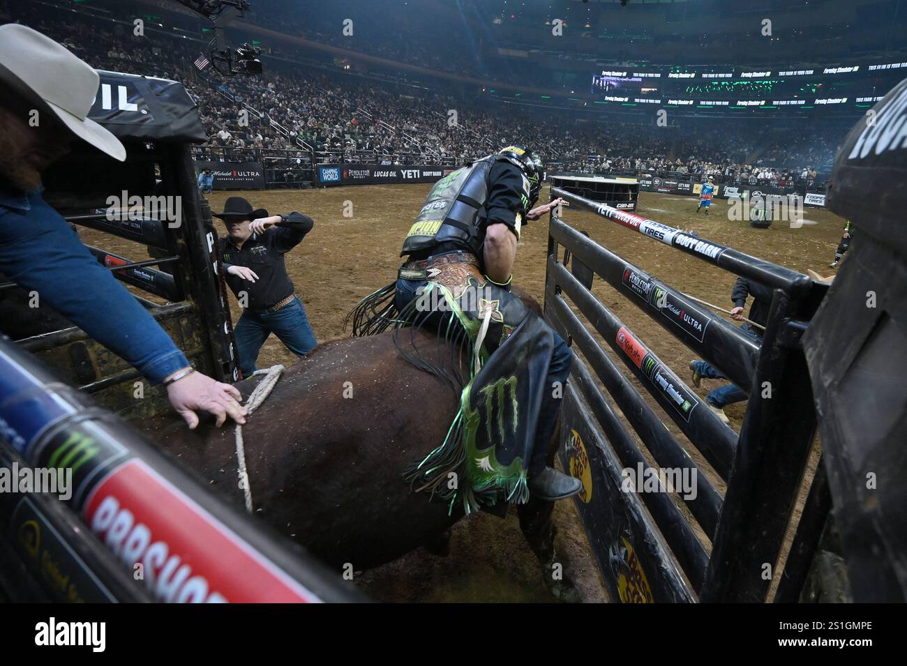 New York, USA. 03rd Jan, 2025. Professional bull rider Kaique Pacheco ...