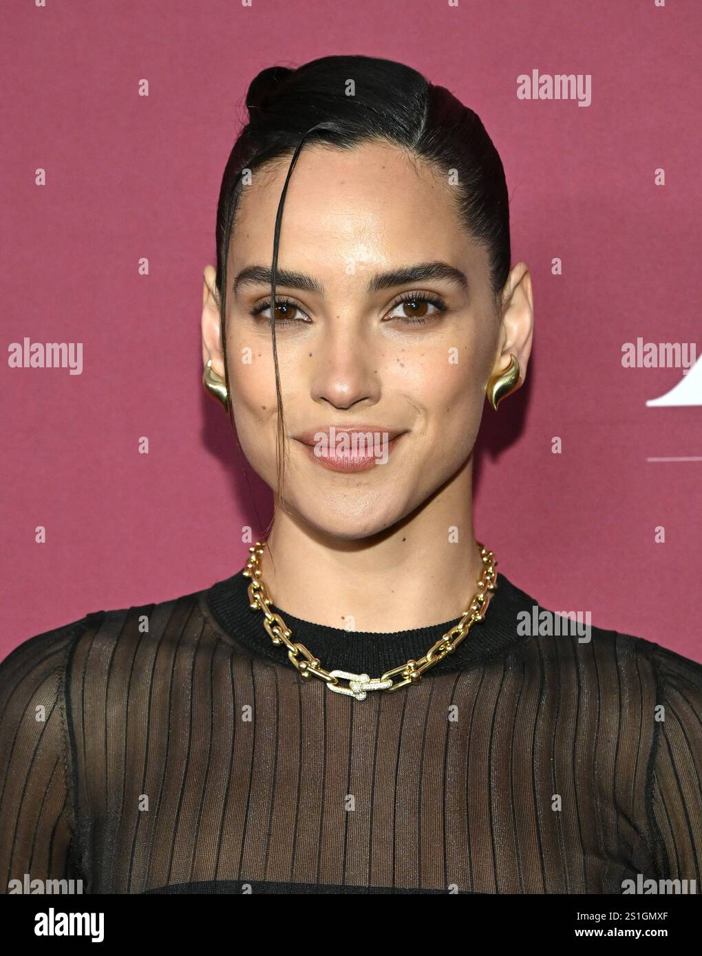 Beverly Hills, USA. 03rd Jan, 2025. Adria Arjona arriving to WWD Style Awards at Four Season Los ...