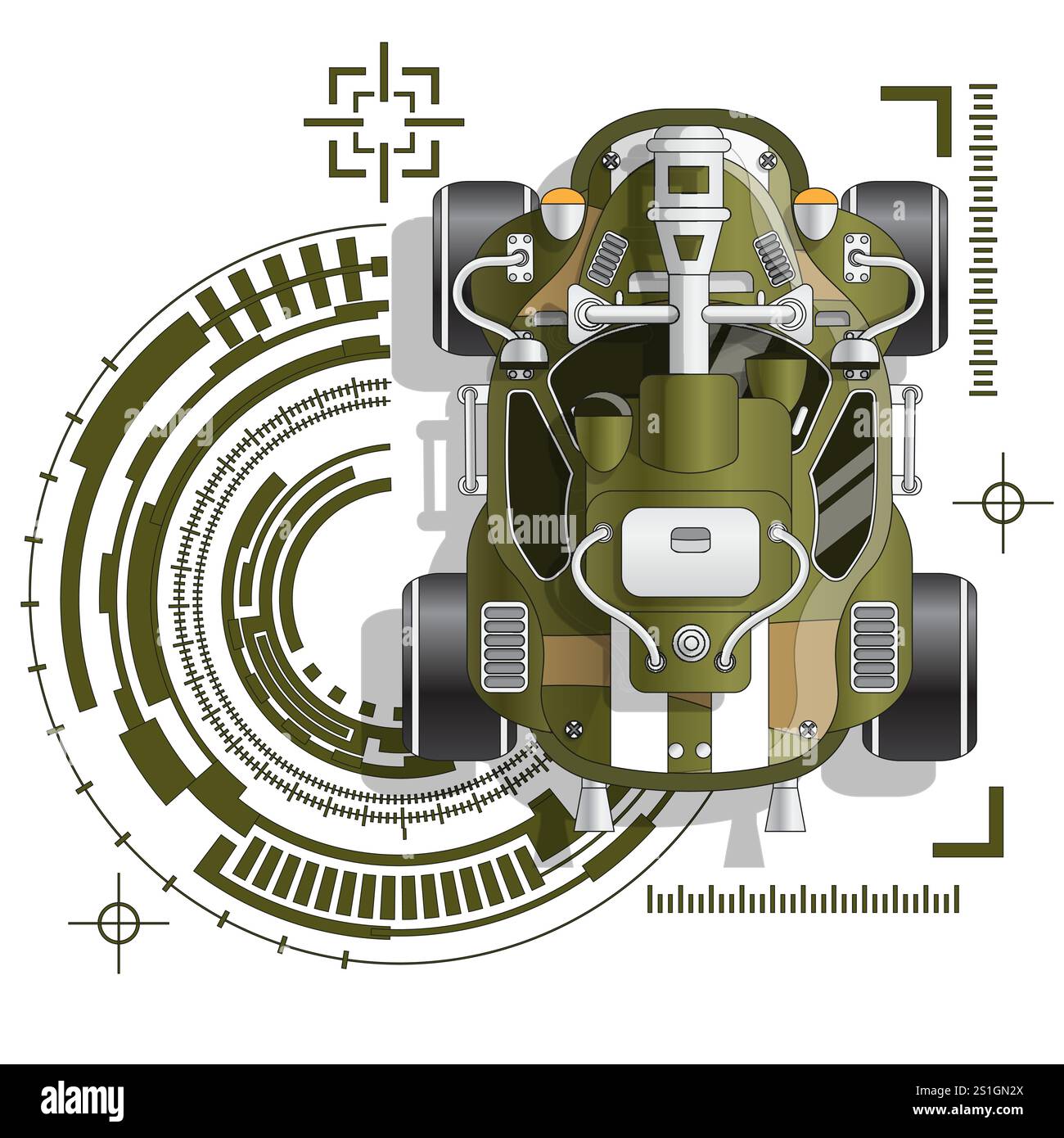 Turret cannon from top Cut Out Stock Images & Pictures - Alamy