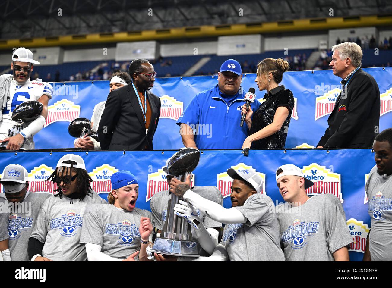 San Antonio, United States. 28th Dec, 2024. BYU Cougars head coach ...