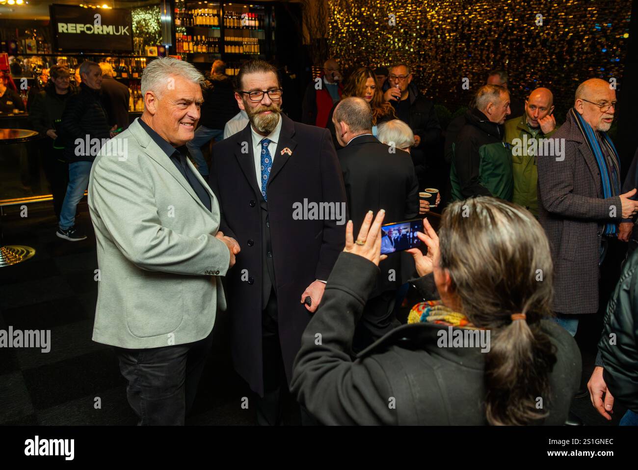 Leicester, UK. 03 01, 2025. Lee Anderson, MP for Ashfield, poses for ...