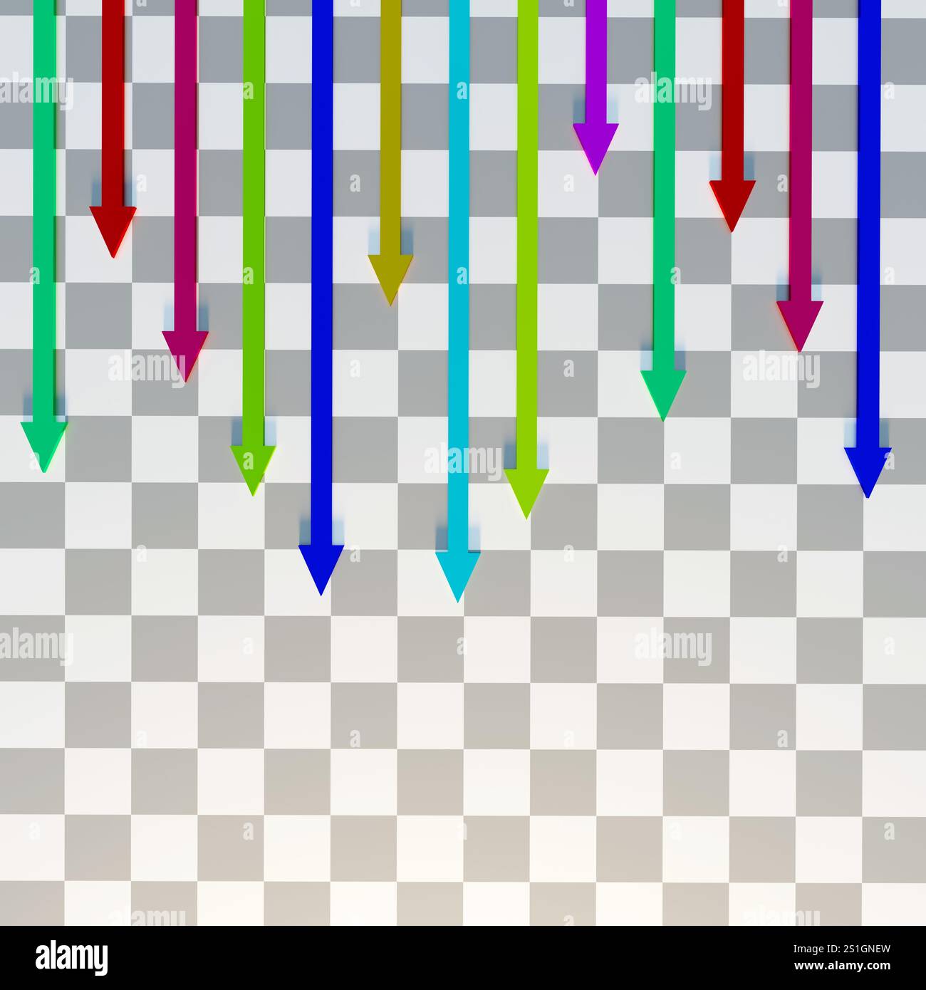 Colour Arrows on the checker board background Stock Photo - Alamy