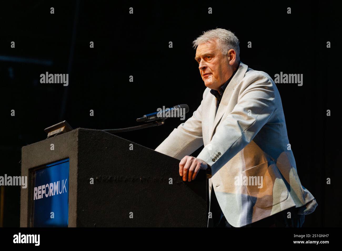 Leicester, UK. 03 01, 2025. Lee Anderson, MP for Ashfields, opens up ...