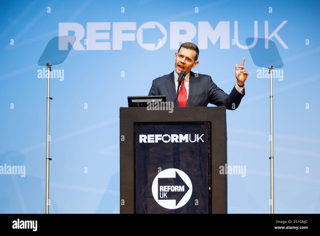 Leicester, UK. 03 01, 2025. Matthew Goodwin, pollster and right leaning ...
