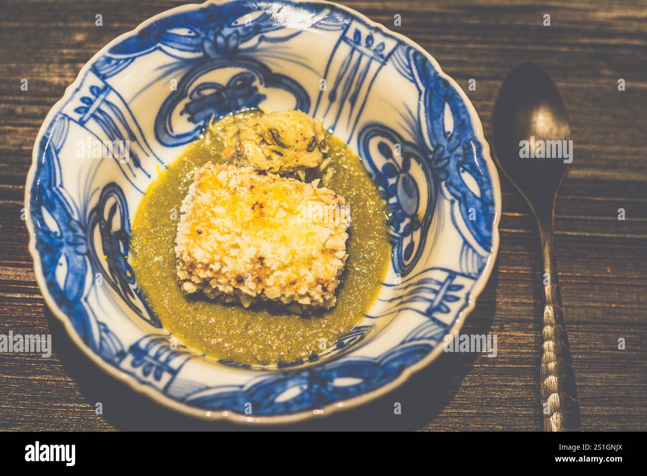 HYOGO MATSUBAGANI Deep fried snow crab with Kani miso sauce Stock Photo ...