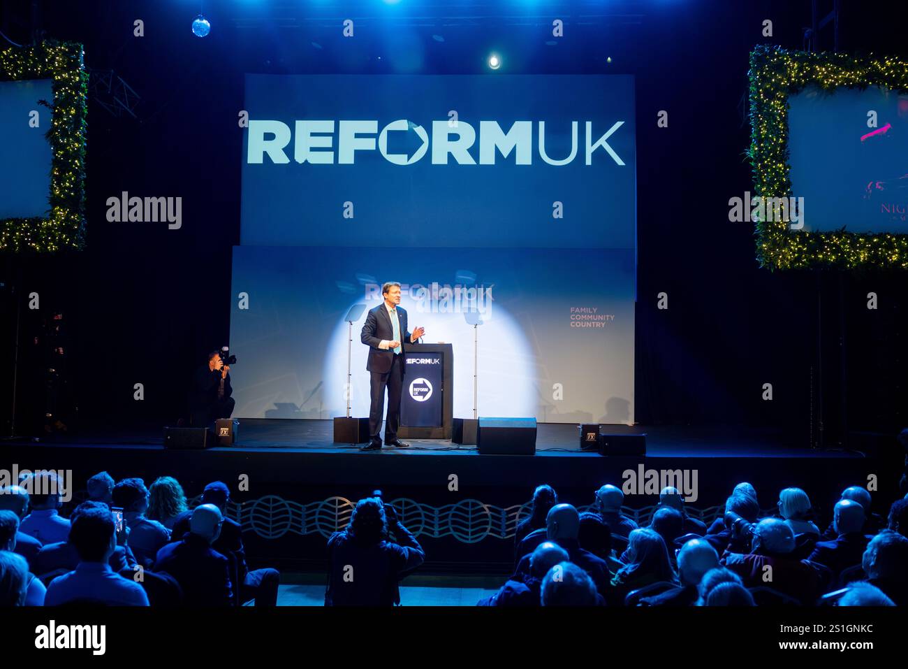 Leicester, UK. 03 01, 2025. Richard Tice, MP for Boston and Skegness ...