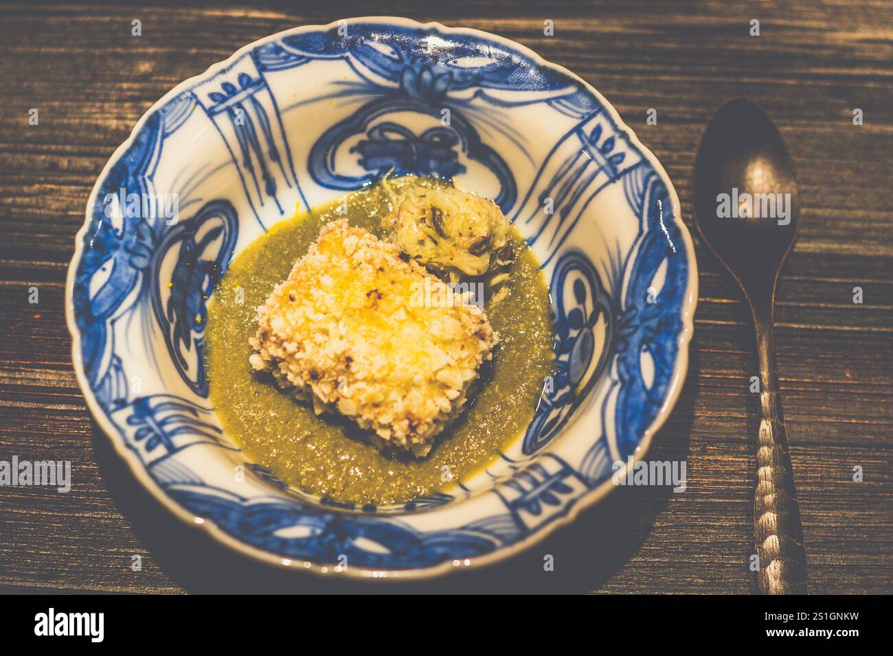HYOGO MATSUBAGANI Deep fried snow crab with Kani miso sauce Stock Photo ...