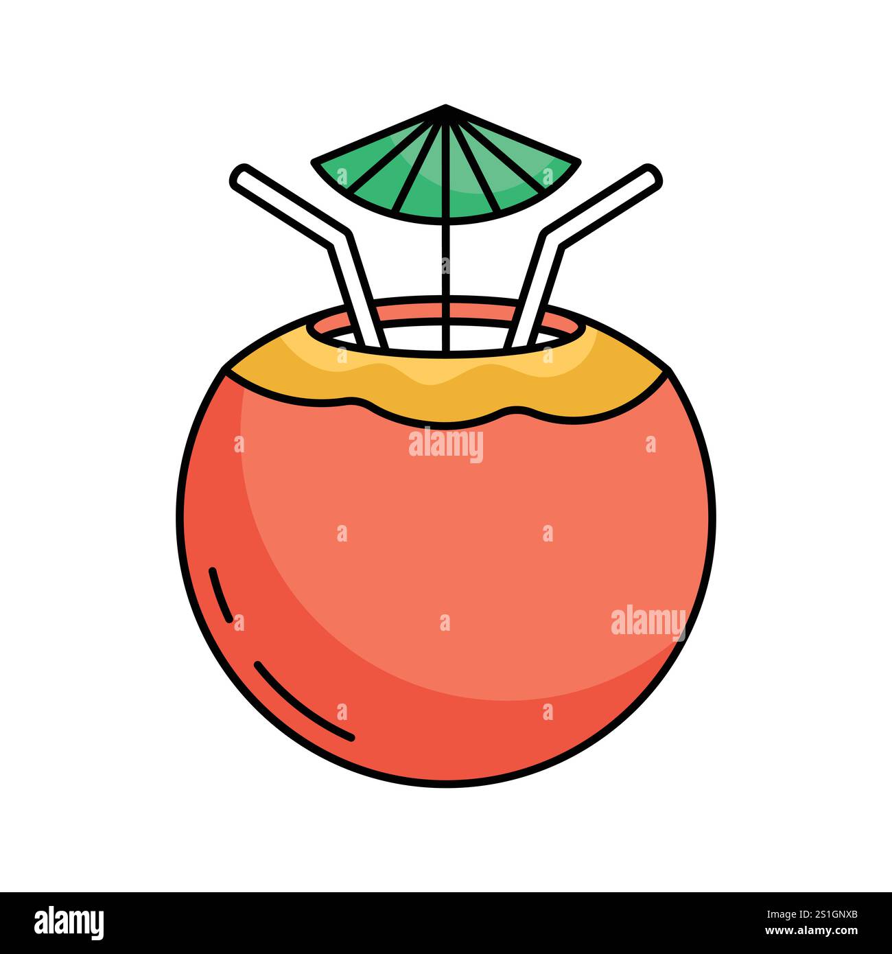 Grab this amazing icon of coconut water Stock Vector Image & Art - Alamy