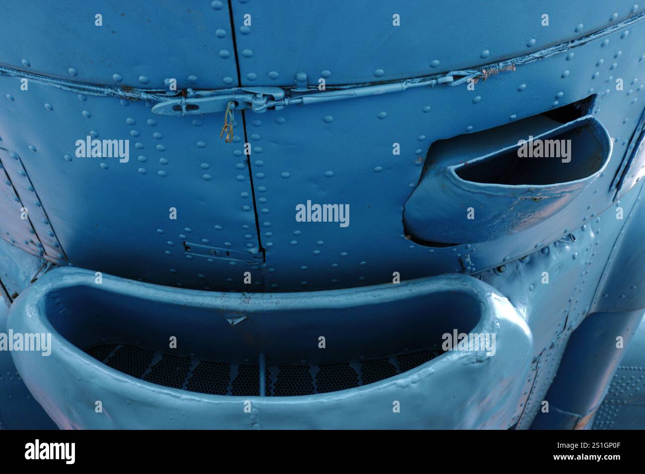 A fragment of the fuselage of an old military aircraft Stock Photo - Alamy