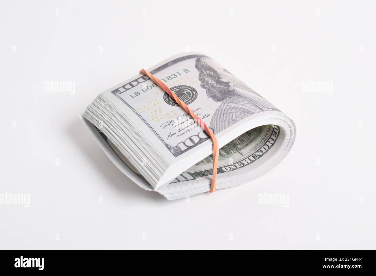 Rolled American dollars banknotes. Bundle of money roll of dollars ...