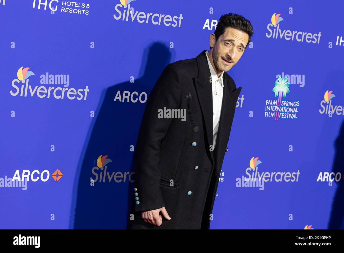 Adrien Brody attends the arrivals of the 2025 Palm Springs ...