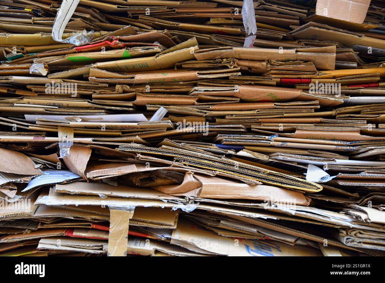 Cardboard Boxes ready to be recycled in an effort to save the planet ...