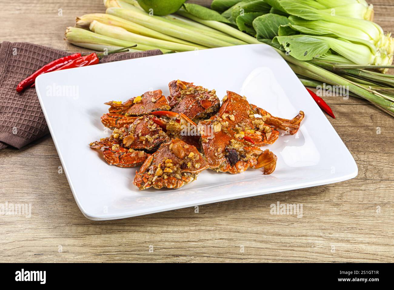 Tasty Steamed Spider crab Claws in tamatind sauce Stock Photo - Alamy