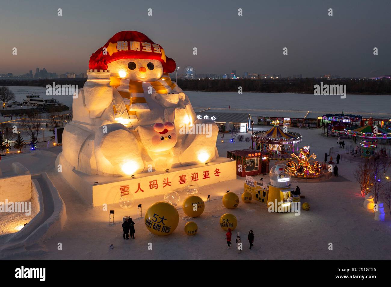 Harbin. 3rd Jan, 2025. An aerial drone photo taken on Jan. 3, 2025 ...