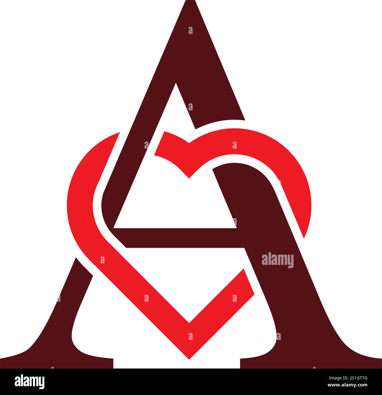 Love Inspired Letter A Logo Stock Vector Image & Art - Alamy