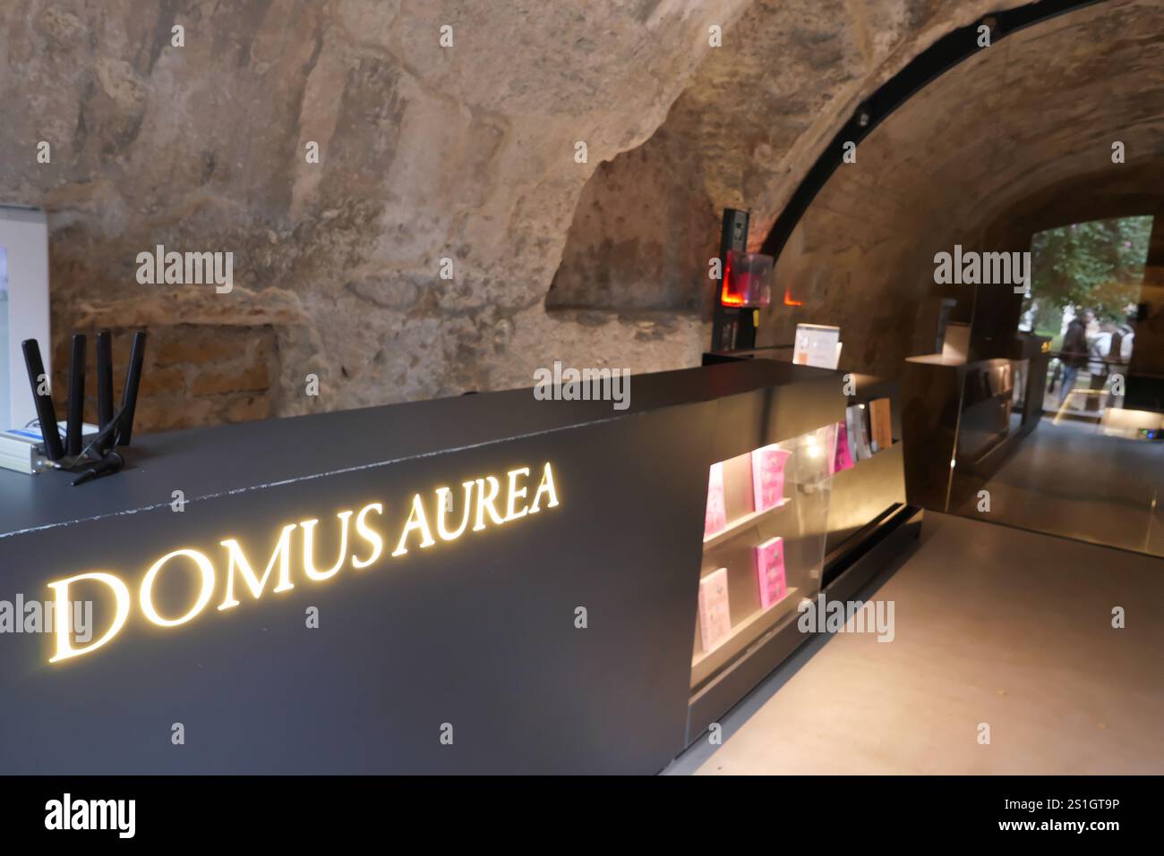 SIGN OF THE DOMUS AUREA Stock Photo - Alamy