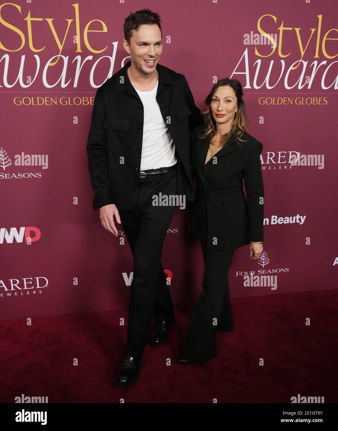 Los Angeles, USA. 03rd Jan, 2025. (L-R) Nicholas Hoult and Jamie Taylor at the 2025 WWD Style ...