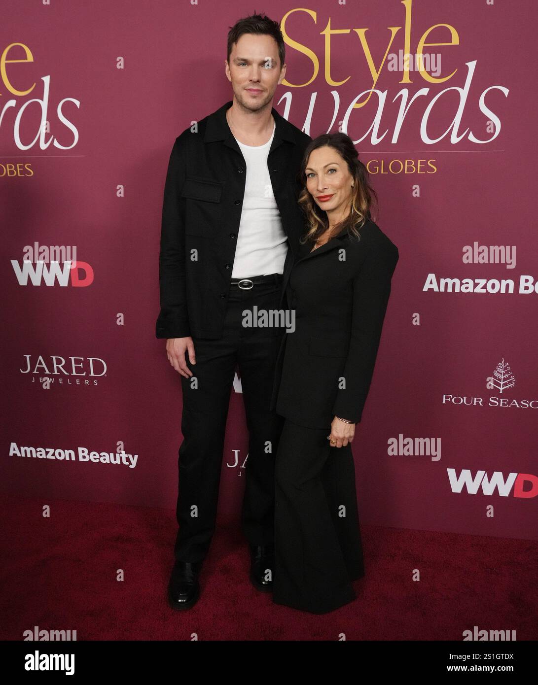 Los Angeles, USA. 03rd Jan, 2025. (L-R) Nicholas Hoult and Jamie Taylor at the 2025 WWD Style ...