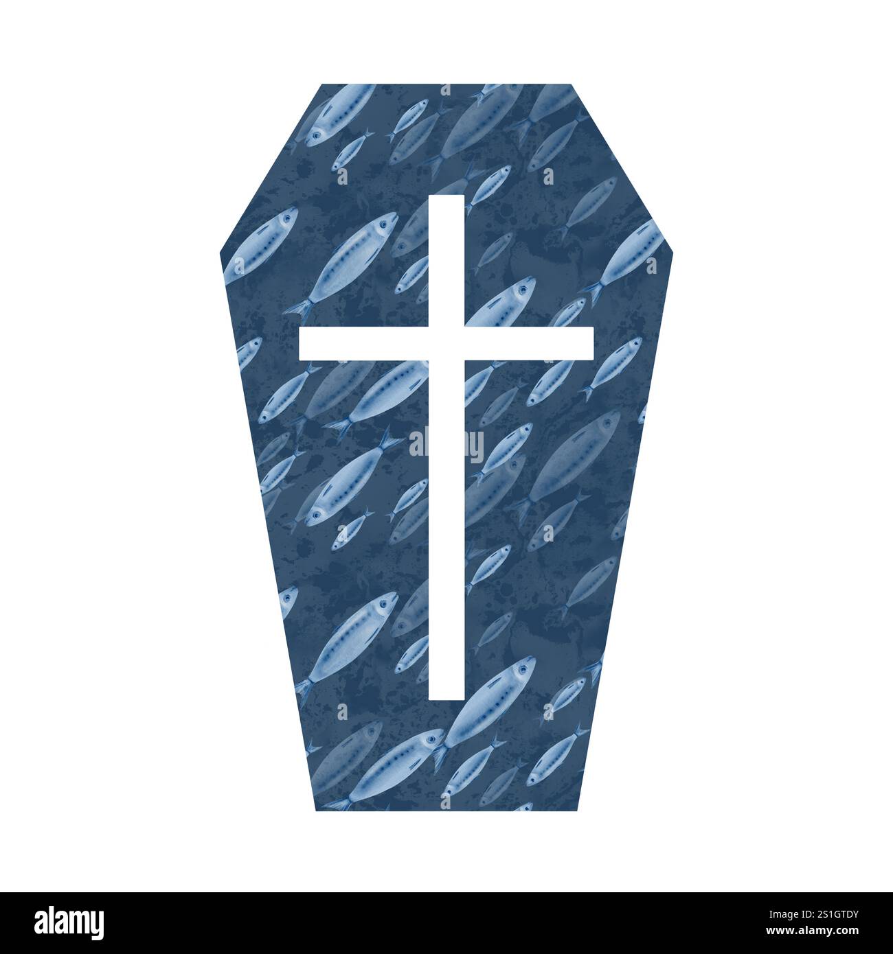 Watercolor fish catholic hi-res stock photography and images - Alamy