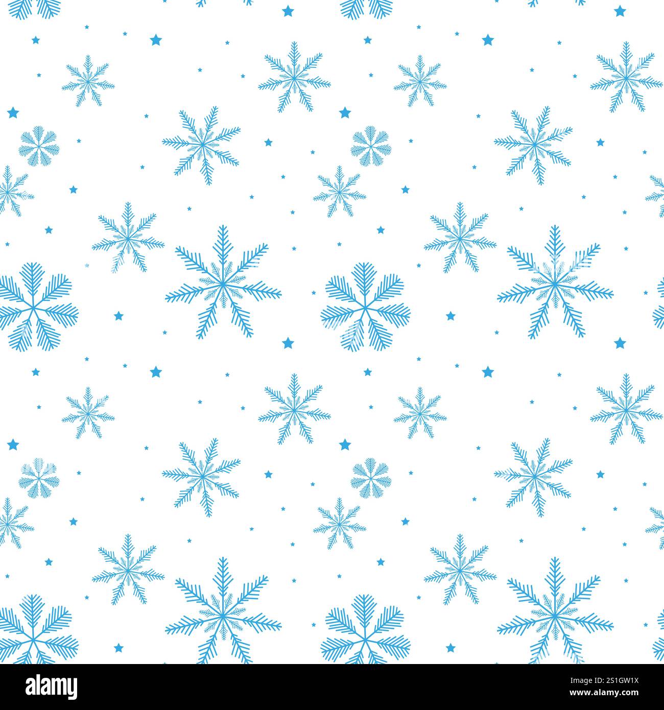 Blue snowflake seamless pattern on transparent background Stock Vector ...
