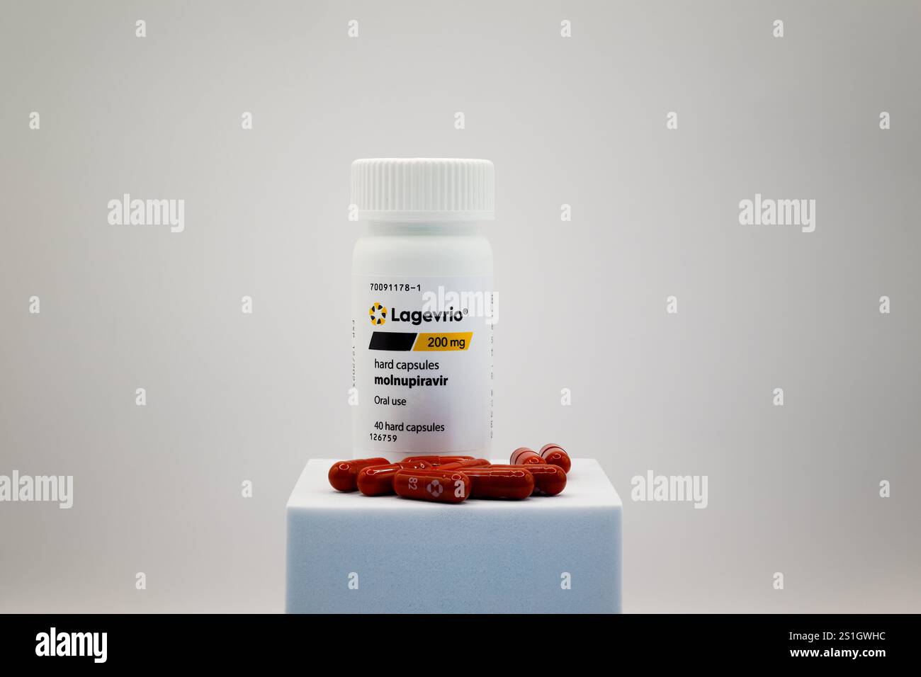 Queensland Australia - May 24 2024: Lagevrio molnupiravir capsules ...