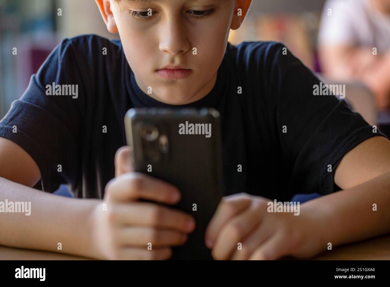 Child, teenager or preteen mobile phone. Mobile addiction, digital ...