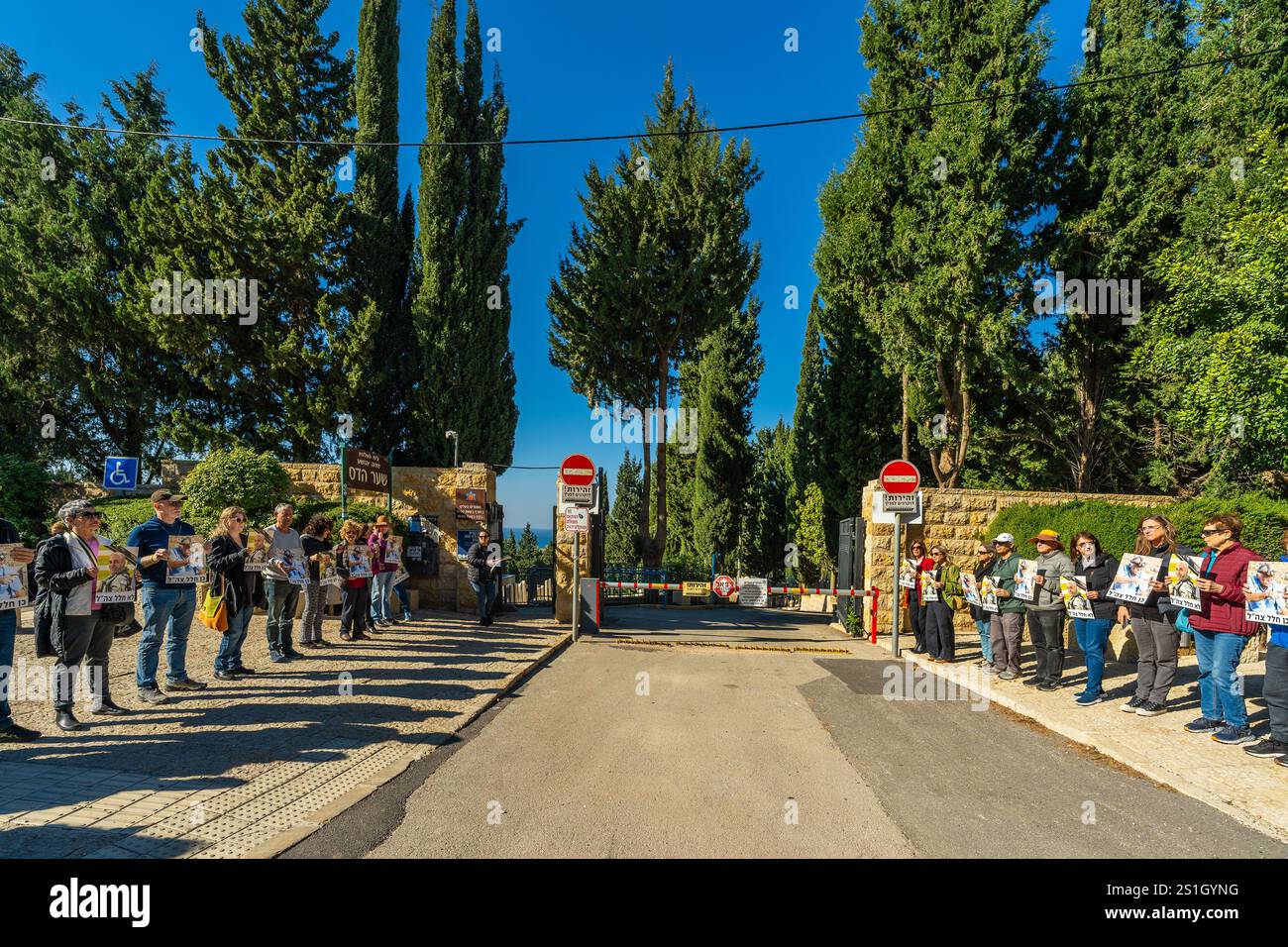Haifa, Israel - January 03, 2025: People are protesting against IDF not ...