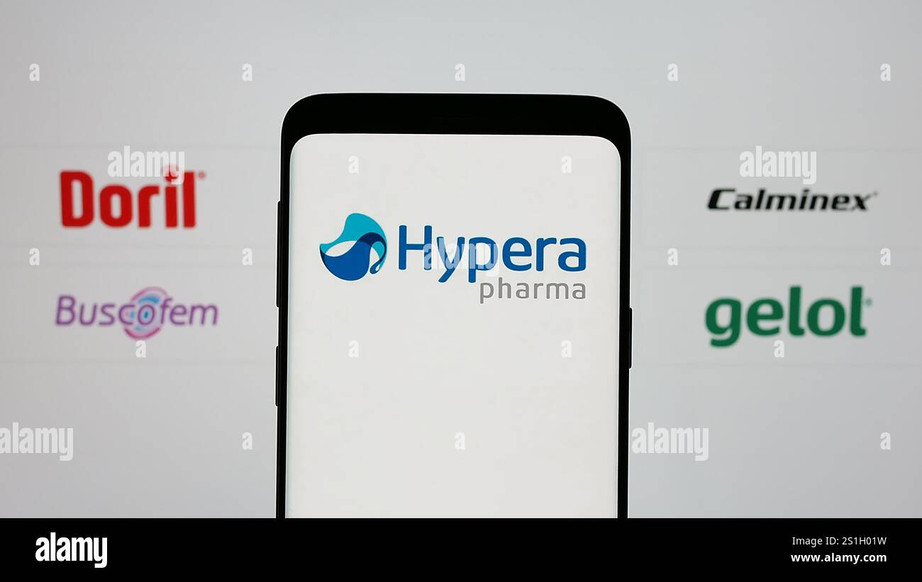 In this photo illustration, a smartphone with the logo of Brazilian ...