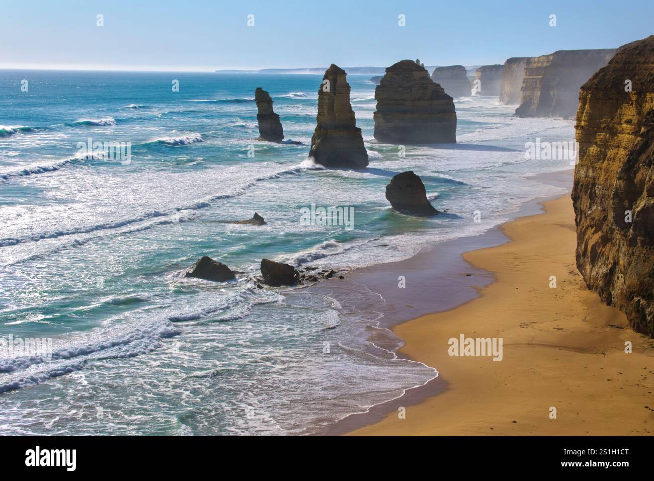 Twelve Apostles beach and rocks in Australia, Victoria, beautiful ...