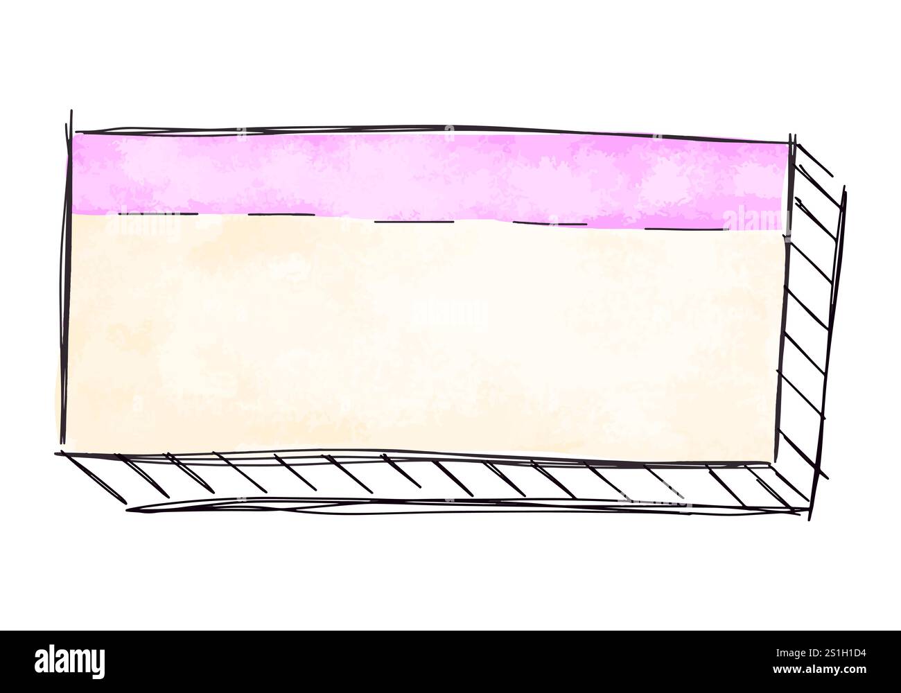 Watercolor doodle frame, vector illustration Stock Vector Image & Art ...