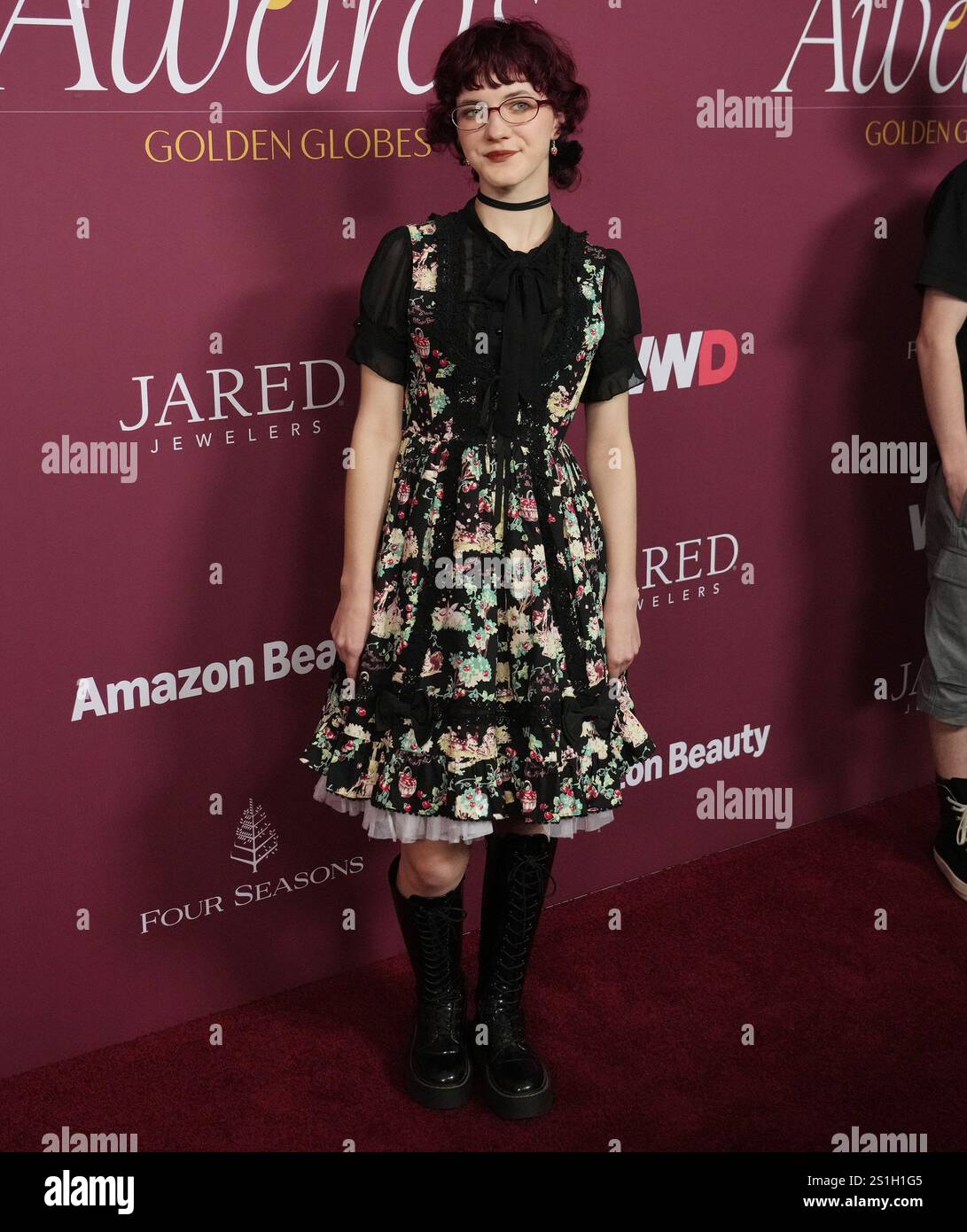 Charlotte Delaney arrives at the 2025 WWD Style Awards, Golden Globes ...