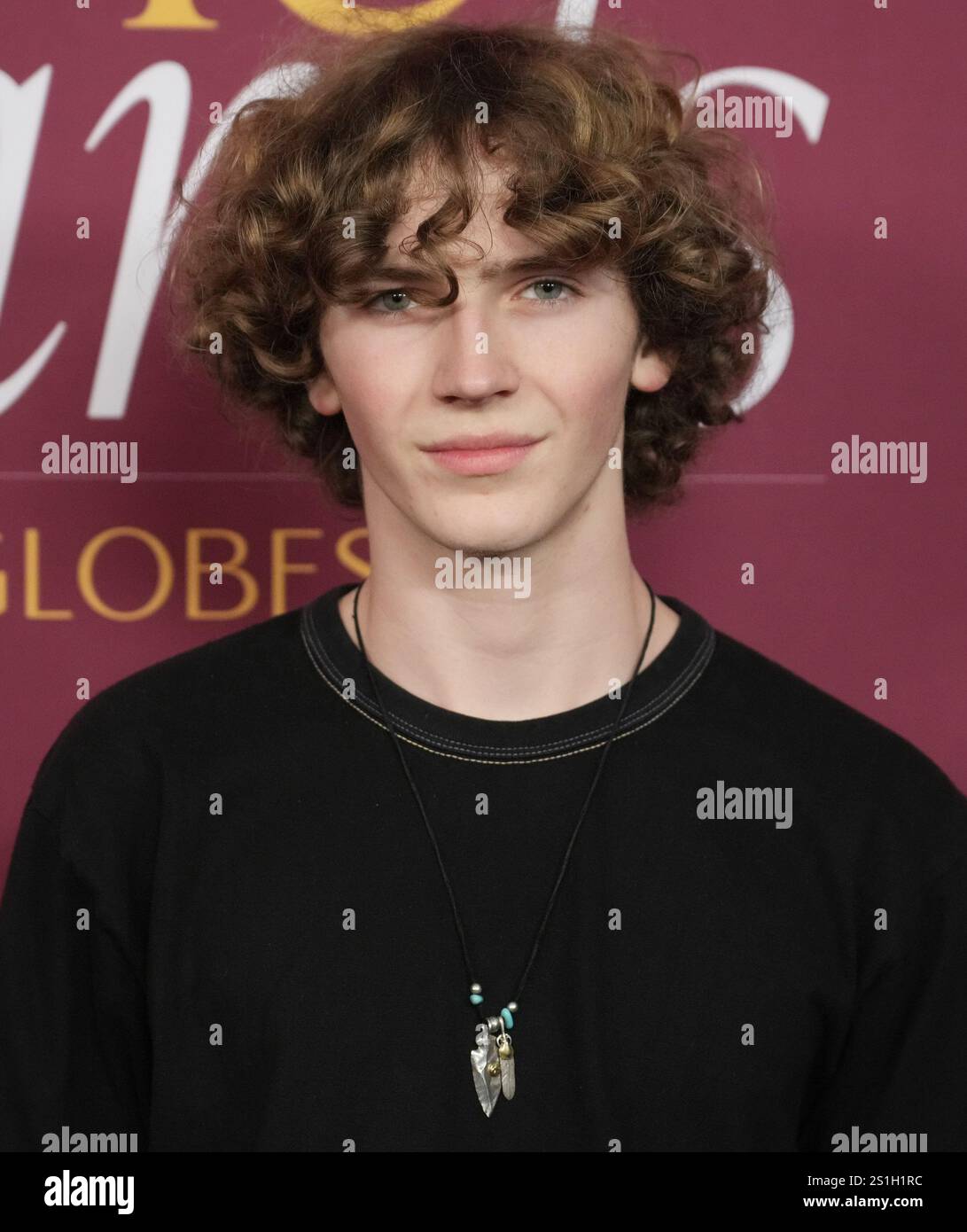 Tristan Riggs arrives at the 2025 WWD Style Awards, Golden Globes held ...