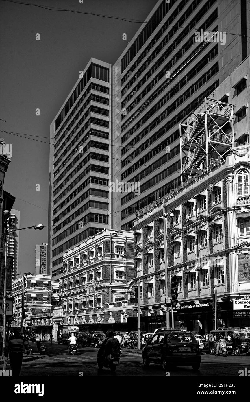 Street of mumbai Black and White Stock Photos & Images - Alamy