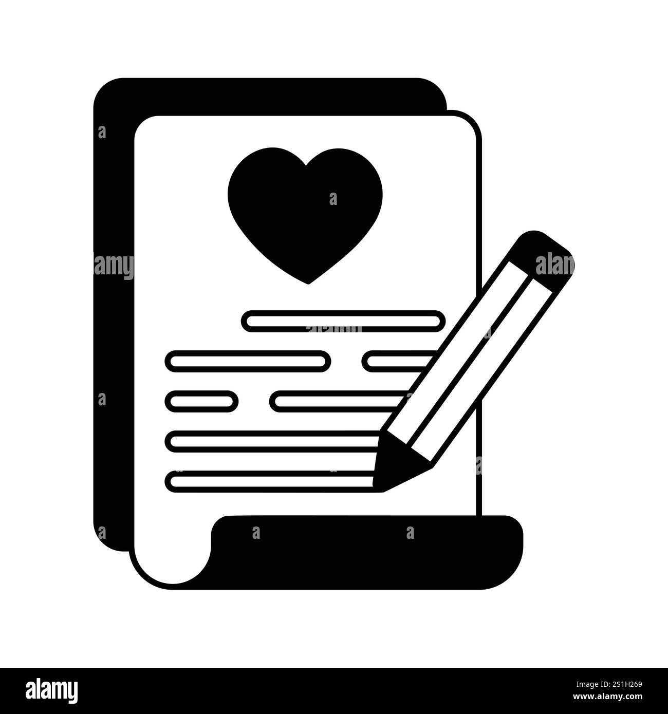 A handwritten love letter expressing deep feelings and affection Stock ...