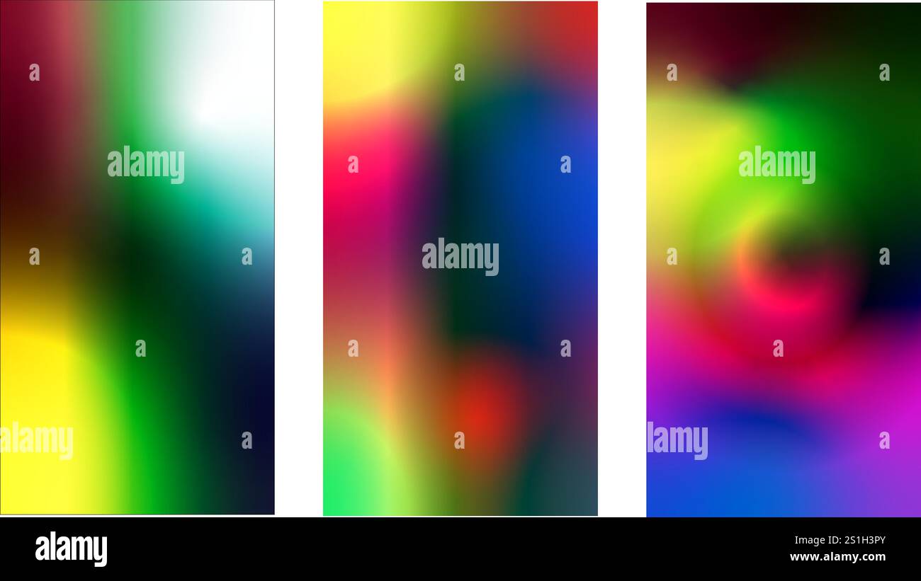 abstract vertical background wallpapers set of three with multi colors ...