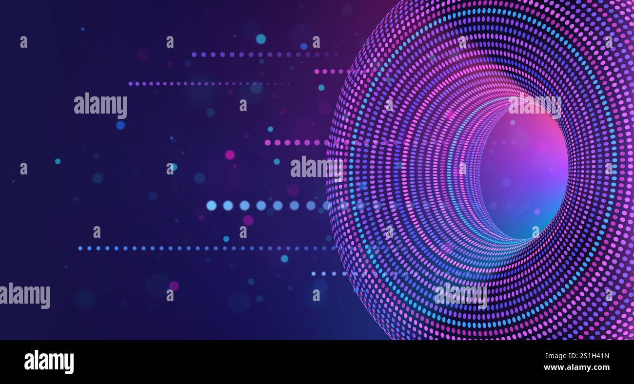 High-speed flow and transmission of big data, internet network. Digital ...