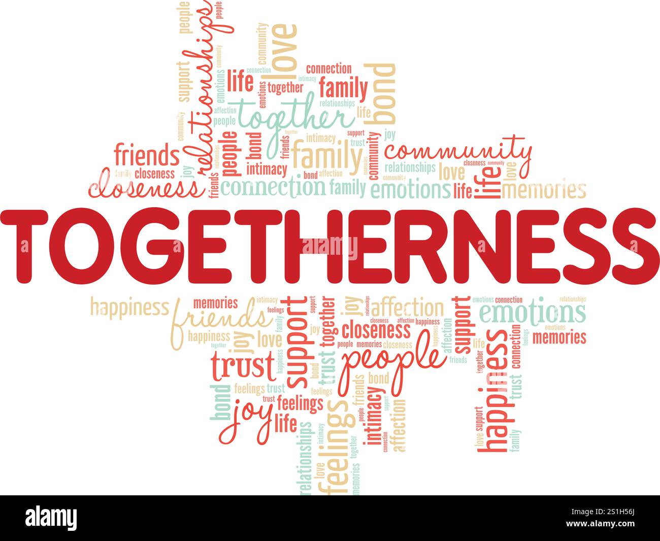 Togetherness word cloud conceptual design isolated on white background ...