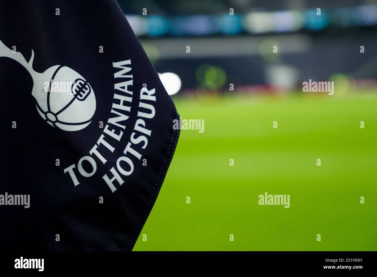 A detailed view of corner flag prior to the Premier League match ...