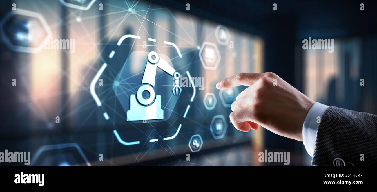 RPA Robotic Process Automation system. Artificial intelligence concept Stock Photo - Alamy