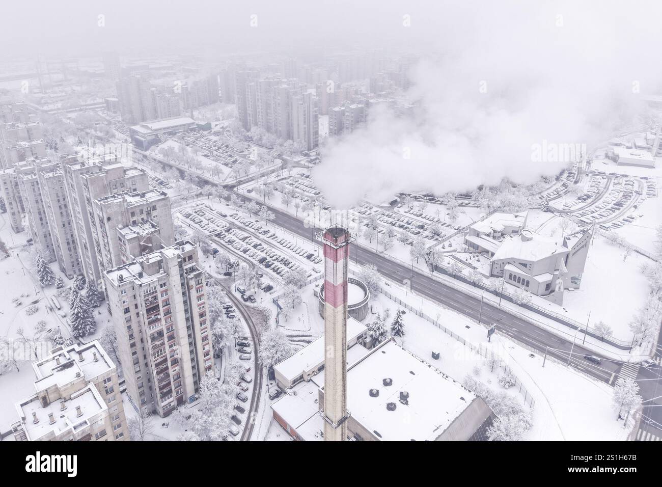 Sarajevo, Bosnia And Herzegovina. 04th Jan, 2025. Aerial view of the ...