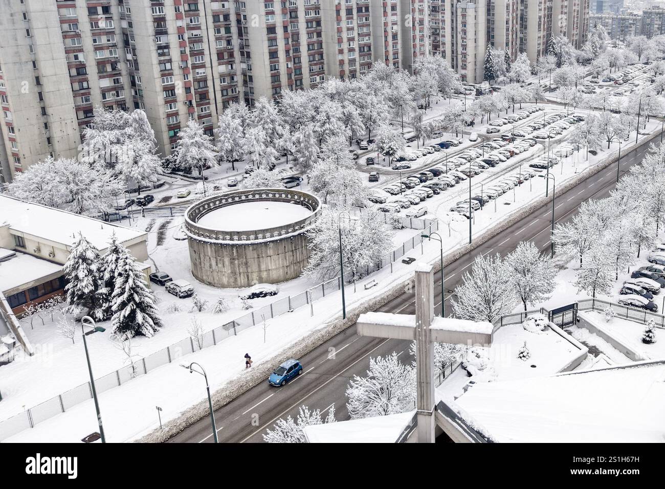 Sarajevo, Bosnia And Herzegovina. 04th Jan, 2025. Aerial view of the ...