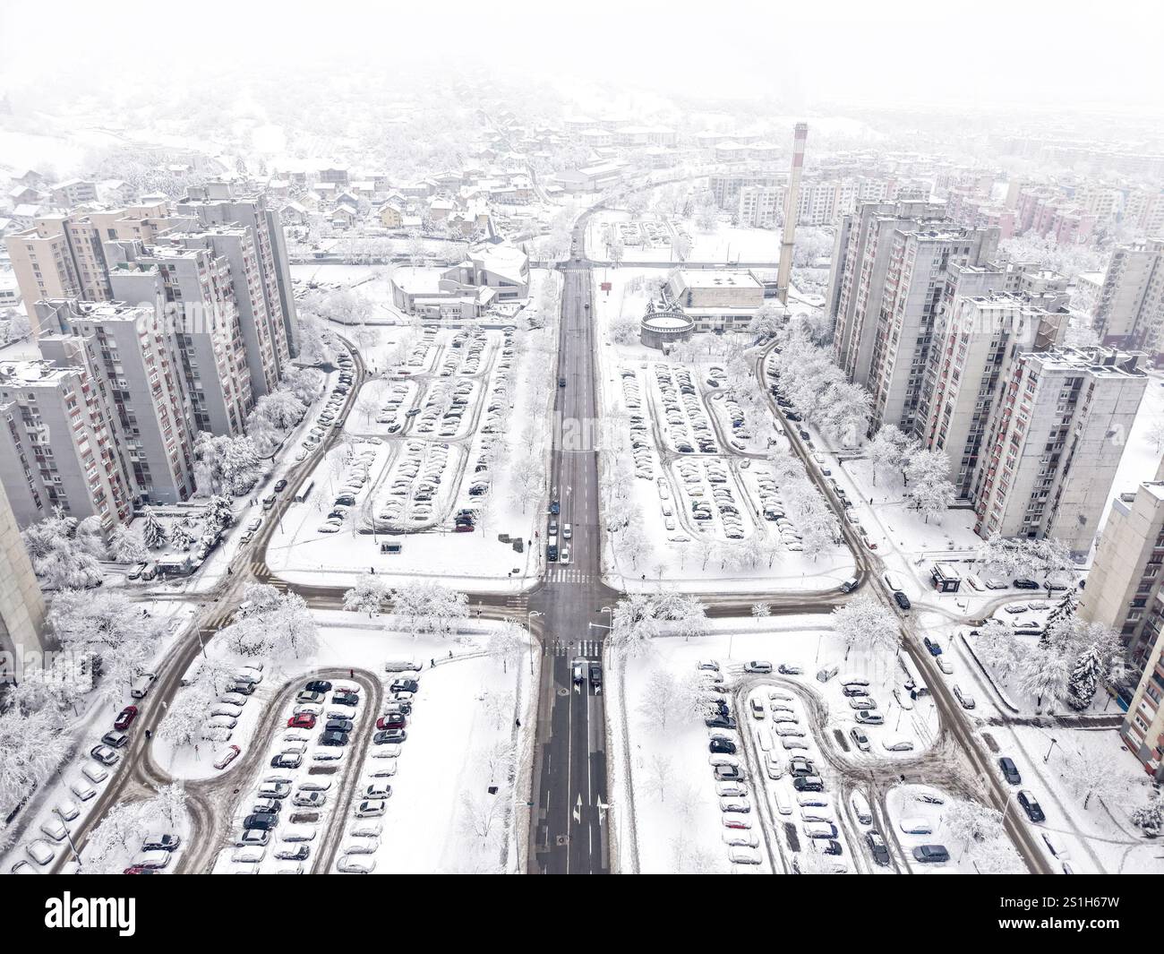 Sarajevo, Bosnia And Herzegovina. 04th Jan, 2025. Aerial view of the ...
